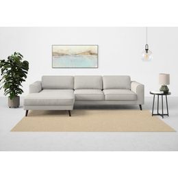 Ecksofa Trendmanufaktur, B:280cm H:85cm T:167cm, silber, 100% Polyester, Wohnzimmer, Sofas, "Lumber Jack, elegantes Designsofa, zeitlos modern, hoher