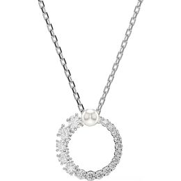 Swarovski Damen Kette mit Anh&auml;nger "Schmuck Geschenk Halskette Matrix", Metall Perlen, L: 45, silber, Metall, Perlen, Halsketten, mit Swarovski