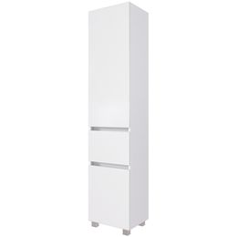 Seitenschrank Welltime, B:40cm H:180cm T:35cm, wei&szlig;, Holzwerkstoff, Schr&auml;nke, "Kaunas", 40 cm breit, mit Schubkasten, Soft-Close-Funktion