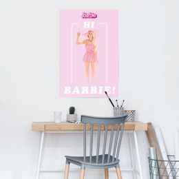 Poster Reinders, B:61cm H:91,5cm T:0,1cm, lila, Holzwerkstoff, Bilder, "Barbie Film - hi Barbie"