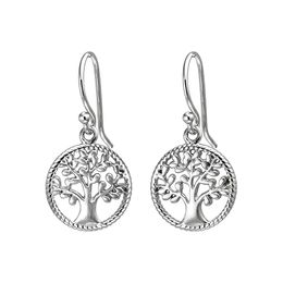 Jobo Damen Paar Ohrh&auml;nger "Baum", Silber 925 (Sterlingsilber), silber, Silber 925 (Sterlingsilber), Ohrringe, 925 Silber