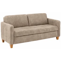 2,5-Sitzer Home Affaire, B:163cm H:78cm T:78cm, beige, Struktur fein (100% Polyester);Luxus-Microfaser ALTARA NUBUCK (100%