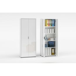 Mehrzweckschrank Home Affaire, B:72,5cm H:178cm T:36cmwei&szlig; hochglanz, FSC-zertifizierter Holzwerkstoff, K&uuml;che, Schr&auml;nke, "Stauraumschrank, Breite