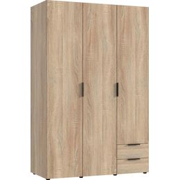 Kleiderschrank wimex, B:120cm H:185cm T:54cm, braun, Holzwerkstoff, Ankleidezimmer, Schr&auml;nke, "Modena", Dreht&uuml;ren-Schrankprogramm