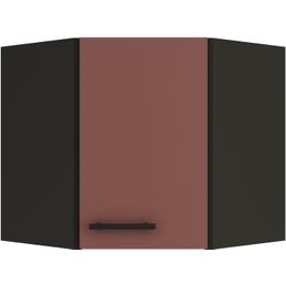 Eckh&auml;ngeschrank Optifit, B:60cm H:57,6cm T:34,6cm, rot, Holzwerkstoff, K&uuml;che, Schr&auml;nke, "Palma", Breite 60 x 60 cm, T&uuml;ranschlag wechselbar