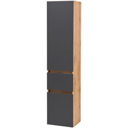 Seitenschrank Welltime, B:40cm H:180cm T:35cm, grau, Holzwerkstoff, Schr&auml;nke, "Kaunas", 40 cm breit, mit Schubkasten, Soft-Close-Funktion