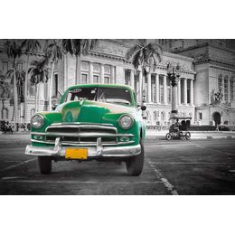 papermoon Fototapete "Oldtimer Havanna", B/L: 4m x 2,6m, Bahnen: 8 Stk., bunt, Schlafzimmer, Tapeten