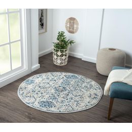 Teppich, B:120cm H:8mm L:120cm &Oslash;:120cm, braun, MyFlair M&Ouml;BEL & ACCESSOIRES, Polyester, Wohnzimmer, Teppiche, "My Heriz 2", Kurzflor, klassisches
