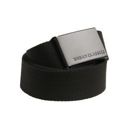 Urban Classics Damen H&uuml;ftg&uuml;rtel "Urban Classics Unisex Canvas Belt"schwarz, schwarz, 100% Polyester, G&uuml;rtel