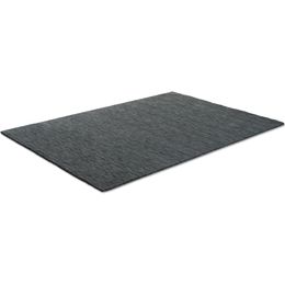 Wollteppich Sansibar, B:90cm H:13mm L:160cm, grau, Schurwolle, Wohnzimmer, Teppiche, "List", Kurzflor, Handweb Teppich, meliert, reine Wolle,