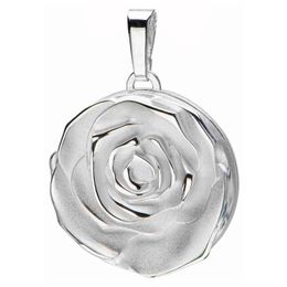 Jobo Damen Medallionanh&auml;nger "Anh&auml;nger Medaillon Rose", Silber 925 (Sterlingsilber), silber, Silber 925 (Sterlingsilber), Schmuckanh&auml;nger, 925 Silber