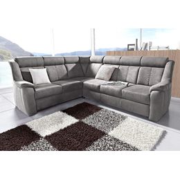 Sit & More Ecksofa SIT & MORE, B:261cm H:98cm T:211cm, grau, Altara Nubuck, Luxus-Microfaser (100% Polyester;PRIMABELLE-Microfaser, Luxus-Microfaser (100%