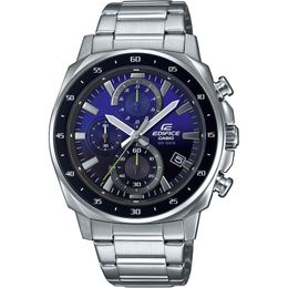 CASIO EDIFICE Damen Chronograph, blau, Armbanduhren, Quarzuhr,Armbanduhr, Herrenuhr,Edelstahlarmband,bis 10 bar wasserdicht
