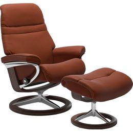 Fu&szlig;hocker stressless, B:57cm H:42cm T:40cm, braun, Leder BATICK: BATICK ist ein leicht korrigiertes, durchgef&auml;rbtes und genarbtes M&ouml;belleder, bei dem