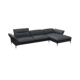 Ecksofa FLEXLUX, B:340cm H:88cm T:182cm, schwarz, Wohnzimmer, Sofas, "Salino, Funktionssofa mit Recamiere, Relaxsofa, Ecksofa", Sofa mit Arm- und