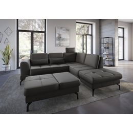 Sit & More Ecksofa SIT & MORE, B:258cm H:87cm T:226cm, braun, Wohnzimmer, Sofas, "Bendigo L-Form", inklusive Sitztiefenverstellung, Bodenfreiheit 15 cm, in 2