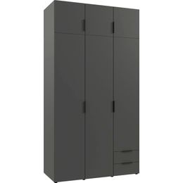 Kleiderschrank wimex, B:120cm H:225cm T:54cm, grau, Spanplatte, Ankleidezimmer, Schr&auml;nke, "Modena", Dreht&uuml;ren-Schrankprogramm