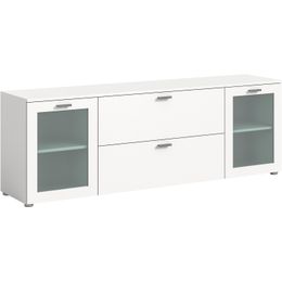 Lowboard Inosign, B:180cm H:62cm T:37cm, wei&szlig;, FSC-zertifizierter Holzwerkstoff, Glas, Wohnzimmer, Sideboards, "Onex, Breite 180 cm, mit Glast&uuml;ren,