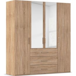 Dreht&uuml;renschrank Rauch, B:201cm H:223cm T:61cm, braun, Holzwerkstoff, Schr&auml;nke, "Kleiderschrank Schrank Garderobe Schlafzimmerschrank EVELYN", in