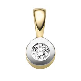 Adelia&acute;s ADELIA ́S Damen Kettenanh&auml;nger "Damen 585 Gold Anh&auml;nger mit Diamant Brillant &Oslash; 5,5 mm", 0,1 VVS = sehr sehr kleine Einschl&uuml;sse, Diamanten Gelbgold 585