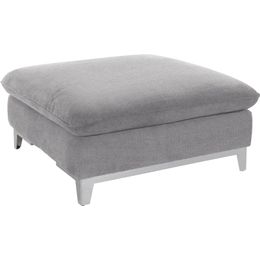 Hocker COTTA, B:98cm H:46cm T:98cm, grau, Struktur (100% Polyester );Chenille (90% Polyester; 10% Polyamid ), Wohnzimmer, Hocker, "Teresa"