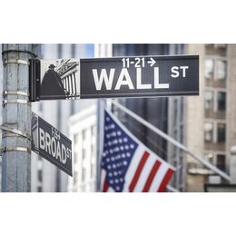 papermoon Fototapete "Wall Street", B/L: 5m x 2,8m, Bahnen: 10 Stk., bunt, Schlafzimmer, Tapeten