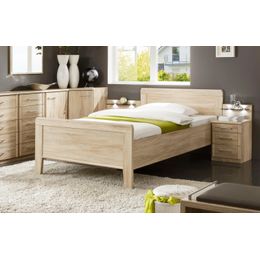 Holzbett Wiemann, B:129cm H:88cm L:207cm, beige, Betten, "Meran", in Komforth&ouml;he