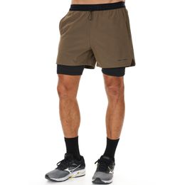 Endurance Herren Shorts "Jaivil", gr&uuml;n, Gr. S, mehrfarbig, 87% Polyester, 13% Elasthan, Hosen, mit temperaturregulierender Technologie