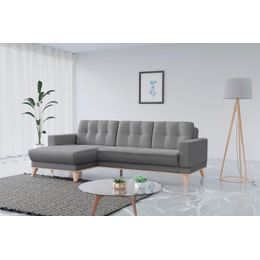 Sit & More Ecksofa SIT & MORE, B:279cm H:90cm T:167cm, grau, 100% PES, Wohnzimmer, Sofas, "Lavida L-Form", wahlweise mit Kippfunktion und Bettkasten