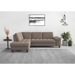 Sit & More Ecksofa SIT & MORE, B:261cm H:88cm T:179cm, grau, 90% Polyester 10%Polyamid, Wohnzimmer, Sofas, "Westham L-Form", mit Ottomane, mit oder ohne