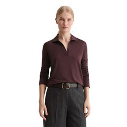 Marc O'Polo MARC O'POLO Damen Blusenshirt "aus Viskose-Modal-Mix"schwarz cherry, Gr. XS, unifarben, Obermaterial: 56% Viskose, 37% Modal, 7% Elasthan, Shirts