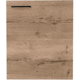 Nobilia Frontblende ""Structura", Ausrichtung w&auml;hlbar", B/H/T: 60cm x 72cm x 1,9cm, T&uuml;ranschlag rechts, braun, M&ouml;belblenden, f&uuml;r integrierte