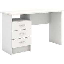 Schreibtisch Inosign, B:120cm H:72,6cm T:48,1cm, wei&szlig;, B&uuml;ro, Tische, "Function Plus, Arbeitstisch, B&uuml;rotisch", Computertisch mit 3 Schubladen, Breite