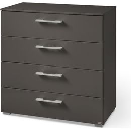 Schubkastenkommode, B:80cm H:81cm T:42cm, grau, SET ONE BY Musterring, Holzwerkstoff, Sideboards, "Henderson", mit 4 Schubladen inkl. Selbsteinzug