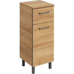Unterschrank SAPHIR, B:30cm H:81cm T:33cm, braun, Spanplatte, Badezimmer, Schr&auml;nke, "Quickset 919 Badschrank mit 1 T&uuml;r, 1 Schublade, 30 cm breit",