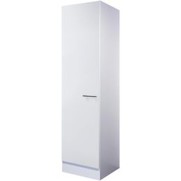 Seitenschrank Flex-Well, B:50cm H:200cm T:57cm, wei&szlig;, Spanplatte, K&uuml;che, Schr&auml;nke, "Kopenhagen", (B x H x T) 50 x 200 x 57 cm, f&uuml;r viel Stauraum