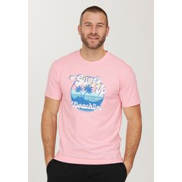 CRUZ Herren T-Shirt "Beachlife", rosa, Gr. XXL, bedruckt, 100% Baumwolle, Shirts, im sommerlichen Design mit atmungsaktiver Qualit&auml;t