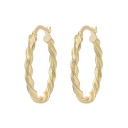 Firetti Damen Paar Creolen "Schmuck Geschenk Gold 375 Ohrschmuck Creole", 20,1mm, Gelbgold 375, gold, Gelbgold 375, Ohrringe