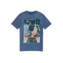 Recovered Damen T-Shirt "Vintage Star Wars", blau, Gr. S, bedruckt, 100% Baumwolle, Shirts, mit coolem Star Wars-Print