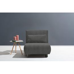 ell+ell Schlafsofa ELL + ELL, B:85cm H:88cm T:100cm, grau, Jugendzimmer, Sofas, "Minou"