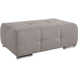 Sit & More Hocker SIT & MORE, B:109cm H:42cm T:73cm, grau, Struktur ( 100% Polyester), Wohnzimmer, Hocker, "Mistral"