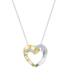 Firetti Damen Kette mit Anh&auml;nger "Schmuck Geschenk Silber 925 Halsschmuck Halskette Ankerkette Herz", Silber 925 (Sterlingsilber), L: 45 B: 1mm,