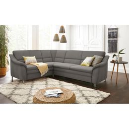 Sit & More Ecksofa SIT & MORE, B:249cm H:90cm T:209cm, grau, Flachgewebe (100% Polyester);Struktur (100% Polyester);Luxus-Microfaser (90% Polyester, 10%