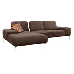 Ecksofa W.Schillig, B:279cm H:88cm T:178cm, braun, Longlife Xtra-Leder Z73: Naturwalkleder der Luxusklasse aus den erlesensten Rohh&auml;uten. Hautst&auml;rke