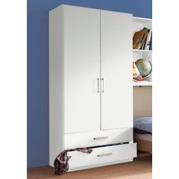 Kleiderschrank Rauch, B:91cm H:197cm T:54cm, wei&szlig;, Holzwerkstoff, Schlafzimmer, Schr&auml;nke, "Albero"