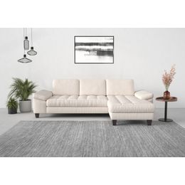 Sit & More Ecksofa SIT & MORE, B:275cm H:88cm T:172cm, beige, 100% Polyester, Wohnzimmer, Sofas, "Westham L-Form", Recamiere, mit oder ohne Bettfunktion,