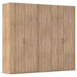 Dreht&uuml;renschrank Rauch, B:251cm H:223cm T:60cm, braun, Holzwerkstoff, Schr&auml;nke, "Kleiderschrank Schrank Garderobe Schlafzimmerschrank EVELYN", in