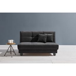 ell+ell Schlafsofa ELL + ELL, B:160cm H:90cm T:100cm, schwarz, 100% Polyester, Jugendzimmer, Sofas, "Tilda", Breite 160 cm, inkl. 2 Zierkissen