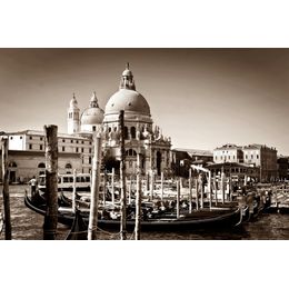 papermoon Fototapete "Venedig Sepia", B/L: 4,5m x 2,8m, Bahnen: 9 Stk., bunt, Schlafzimmer, Tapeten