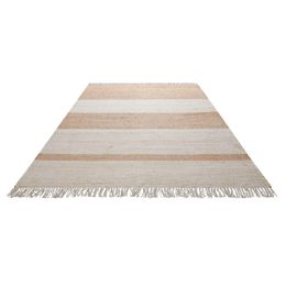 Teppich GREEN LOOOP, B:80cm H:4mm L:150cm, braun, Jute, Wohnzimmer, Teppiche, "Vante GL-82308", Naturfaser Teppich aus 80% Jute 20% Baumwolle, mit
